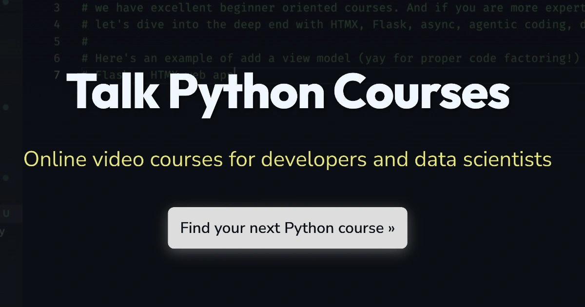Talk Python Courses